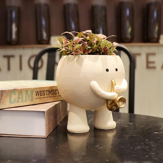 Amazon.com : NINIPAPA Face Flower Pot Cute Head Plant Pots with ...