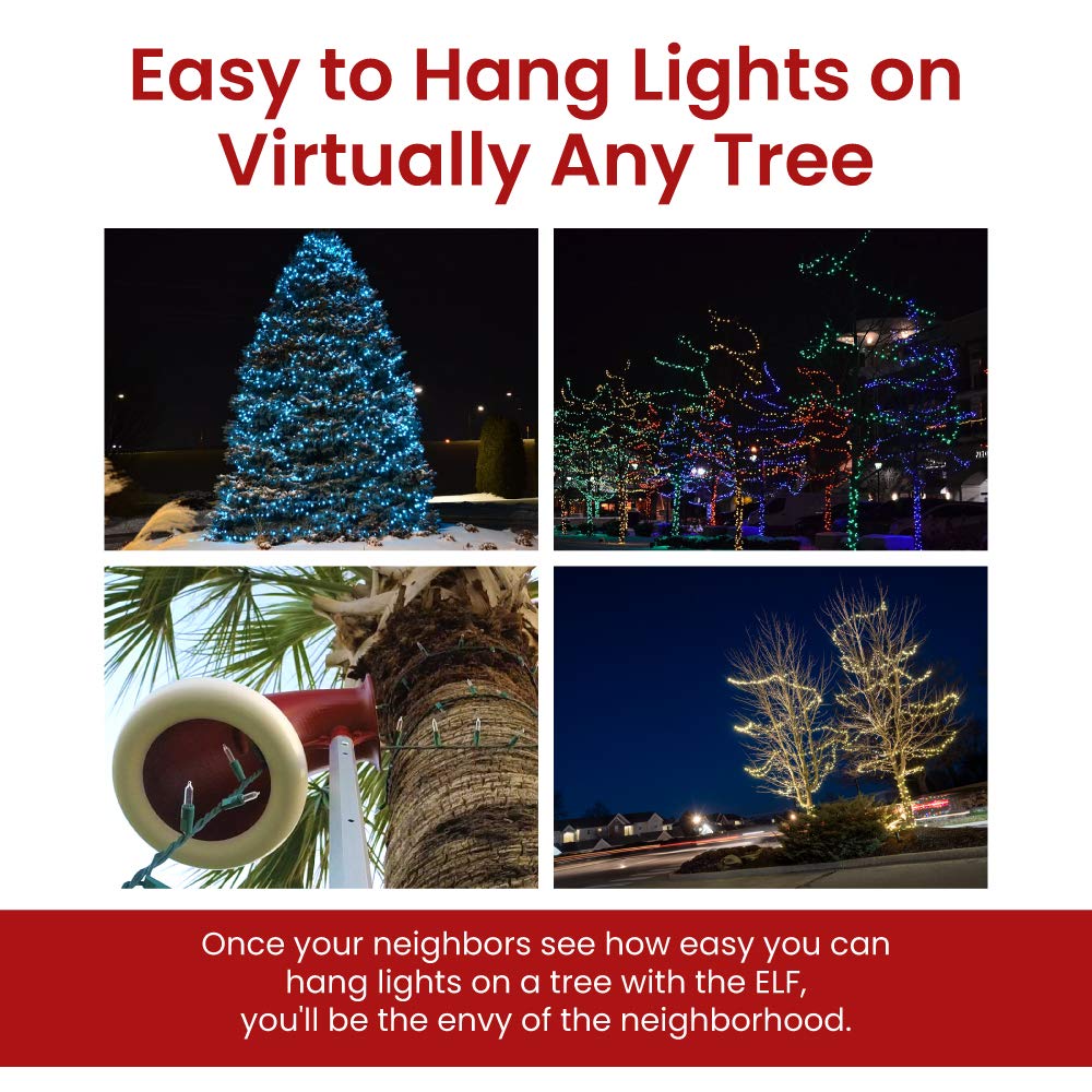 ELF | Easy Light Feeder | No Ladder Holiday Light Hanger Kit | Safely ...