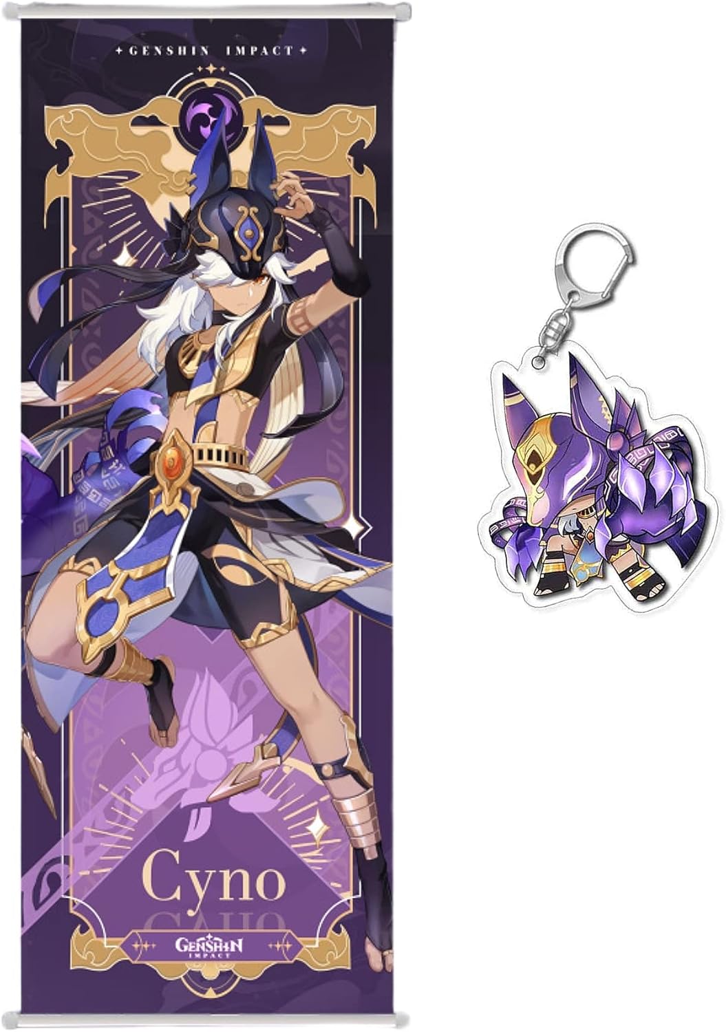 Cyno Poster Genshin Impact Hanging Painting Scroll Cartoon Comic ...