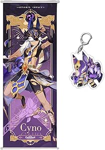 Cyno Poster Genshin Impact Hanging Painting Scroll Cartoon Comic ...