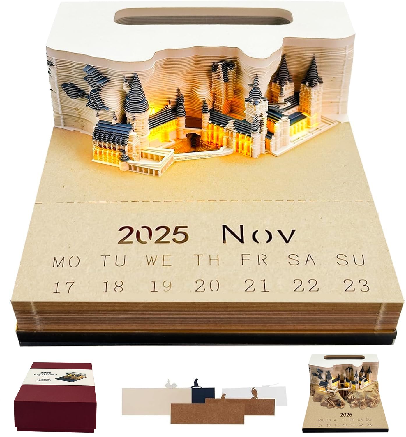Amazon.com : Time Piece Calendar 2025 Potter,Super sized3DCastle Art ...