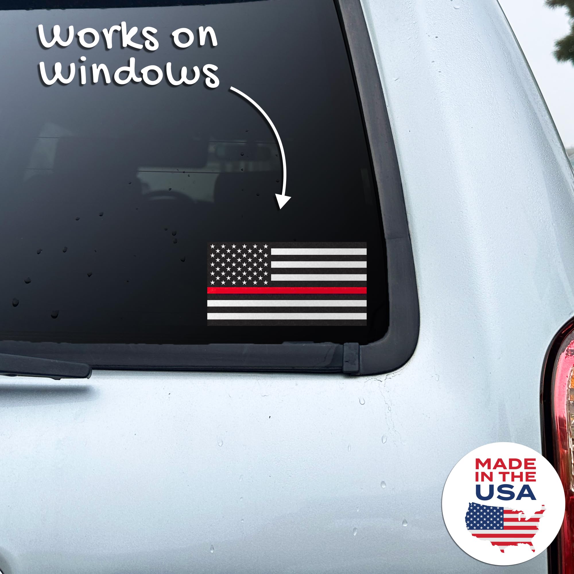 Snapklik.com : Stickios Thin Red Line Sticker - Firefighter Flag ...