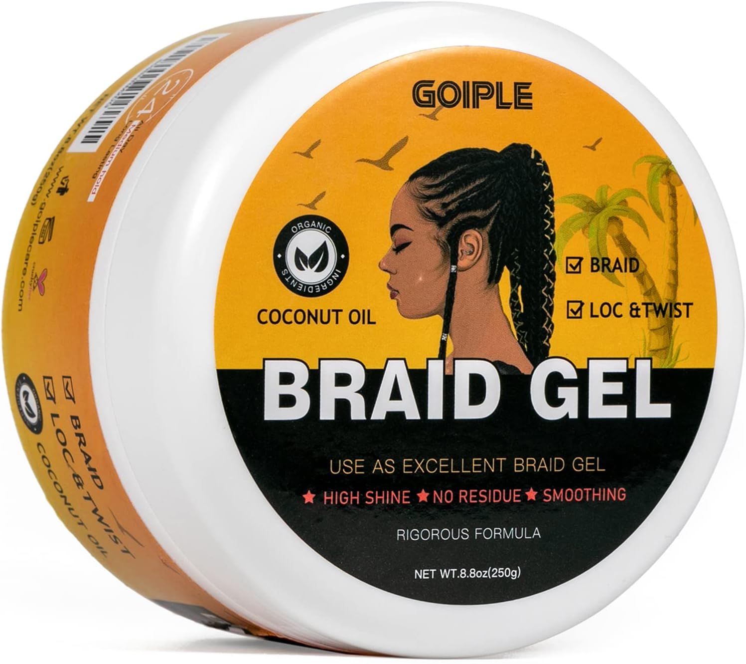 Amazon.com : EBIN NEW YORK Braid Formula Conditioning Gel, Medium Hold ...