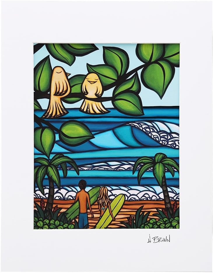 Amazon.co.jp: (ヘザーブラウン)HEATHER BROWN ART PRINT W28.0×H35.6cm・KU'UIPO・アートプリント・クゥイポ Mサイズ縦・サイン入り・絵画 ...