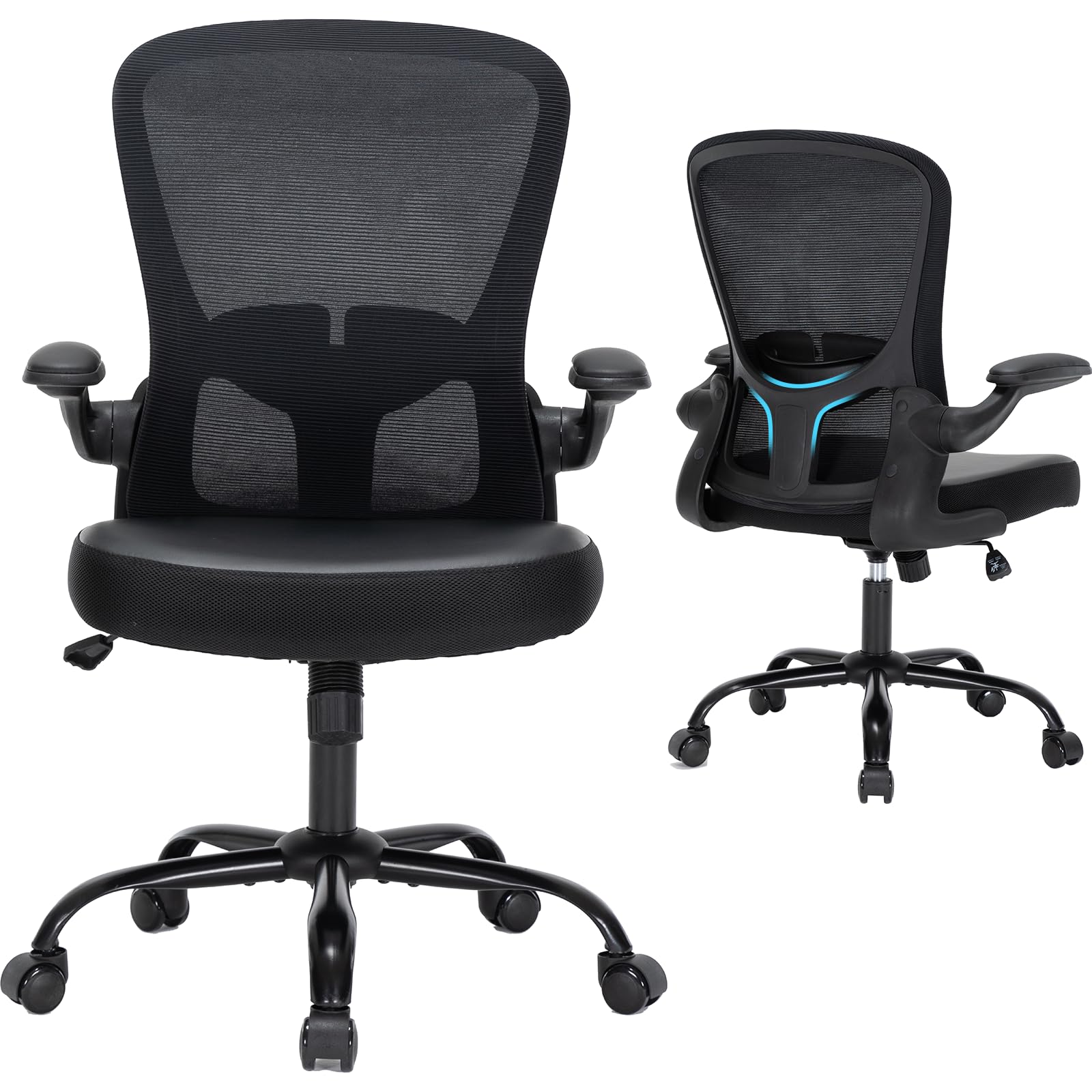 Amazon.com: Office Chair, Ergonomic Desk Computer Chair with PU Leather ...
