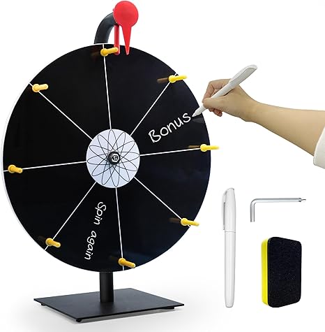 Amazon.com: Aeloer Prize Wheel Spinner with Stand 12 inch, Fortune Spin ...