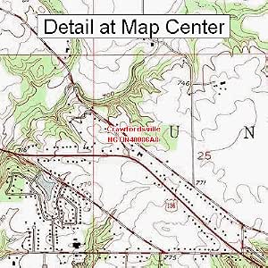 Amazon.com: USGS Topographic Quadrangle Map - Crawfordsville, Indiana ...