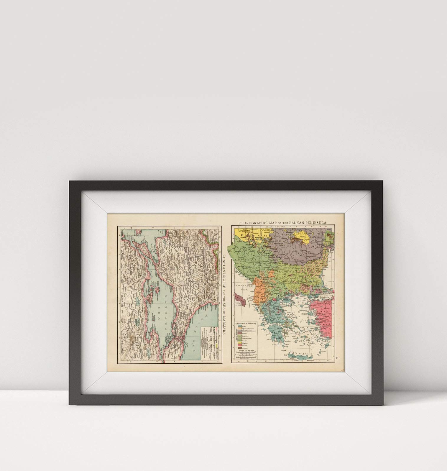 Buy 1895 of Turkey|Ethnog. Balkan Peninsula, Constantinople, Sea of ...