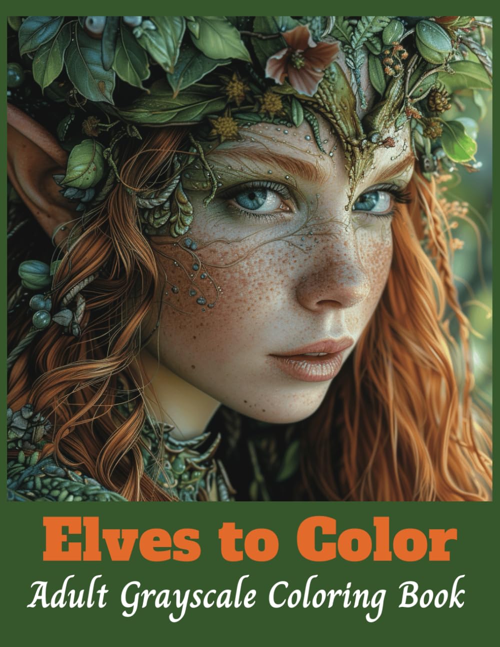Amazon.com: Elves to Color - Adult Grayscale Coloring Book for Stress ...