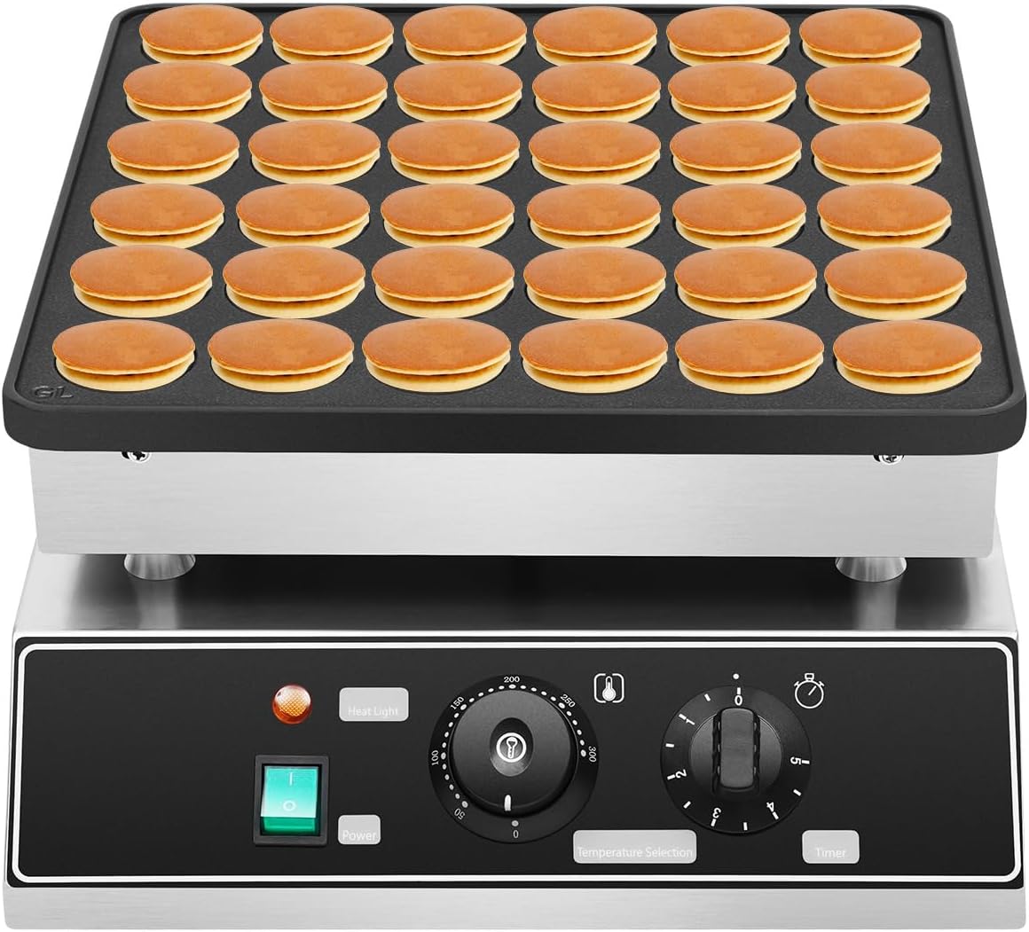 Amazon.com: 1000W 36 Grid Mini Pancakes Maker Machine, Nonstick Dutch ...