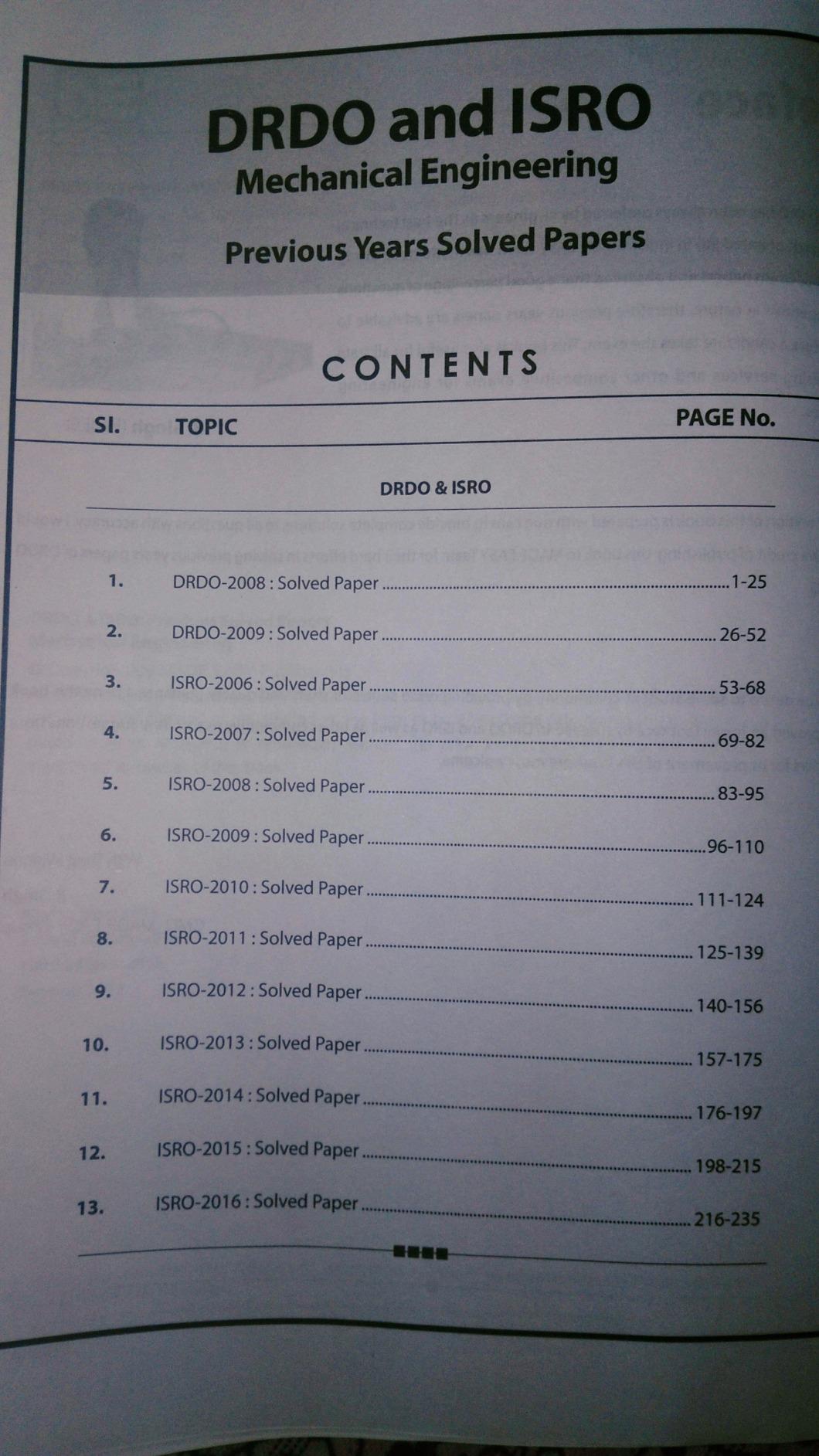 Buy DRDO, ISRO: Mechanical Engineering: Previous Solved Papers - 2017 ...