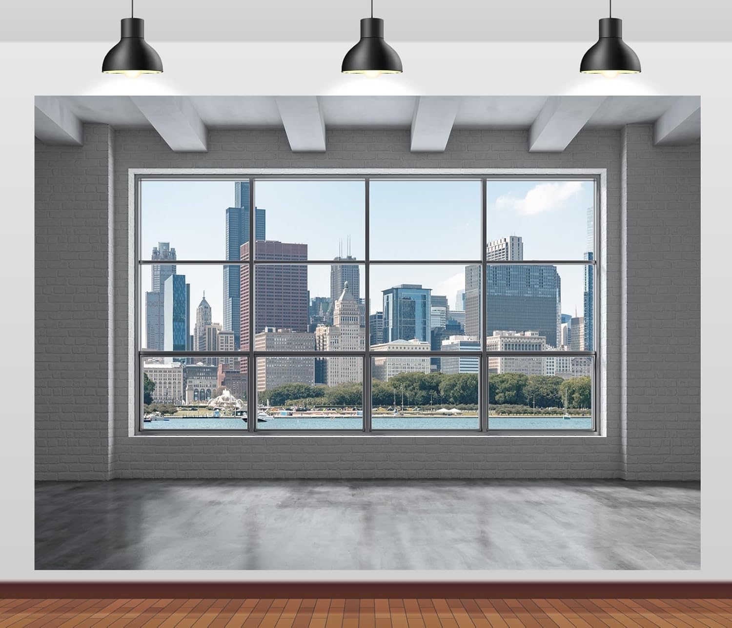 Amazon.com : CORFOTO 7x5ft Room Interior Skyscrapers View Backdrop ...