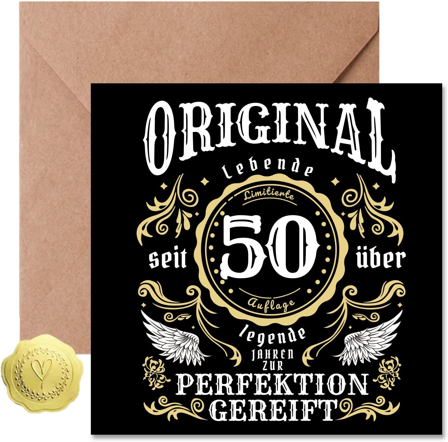 Edition Seidel Premium Glückwunschkarte zum 50. Geburtstag mit Umschlag. Geburtstagskarte Karte ...