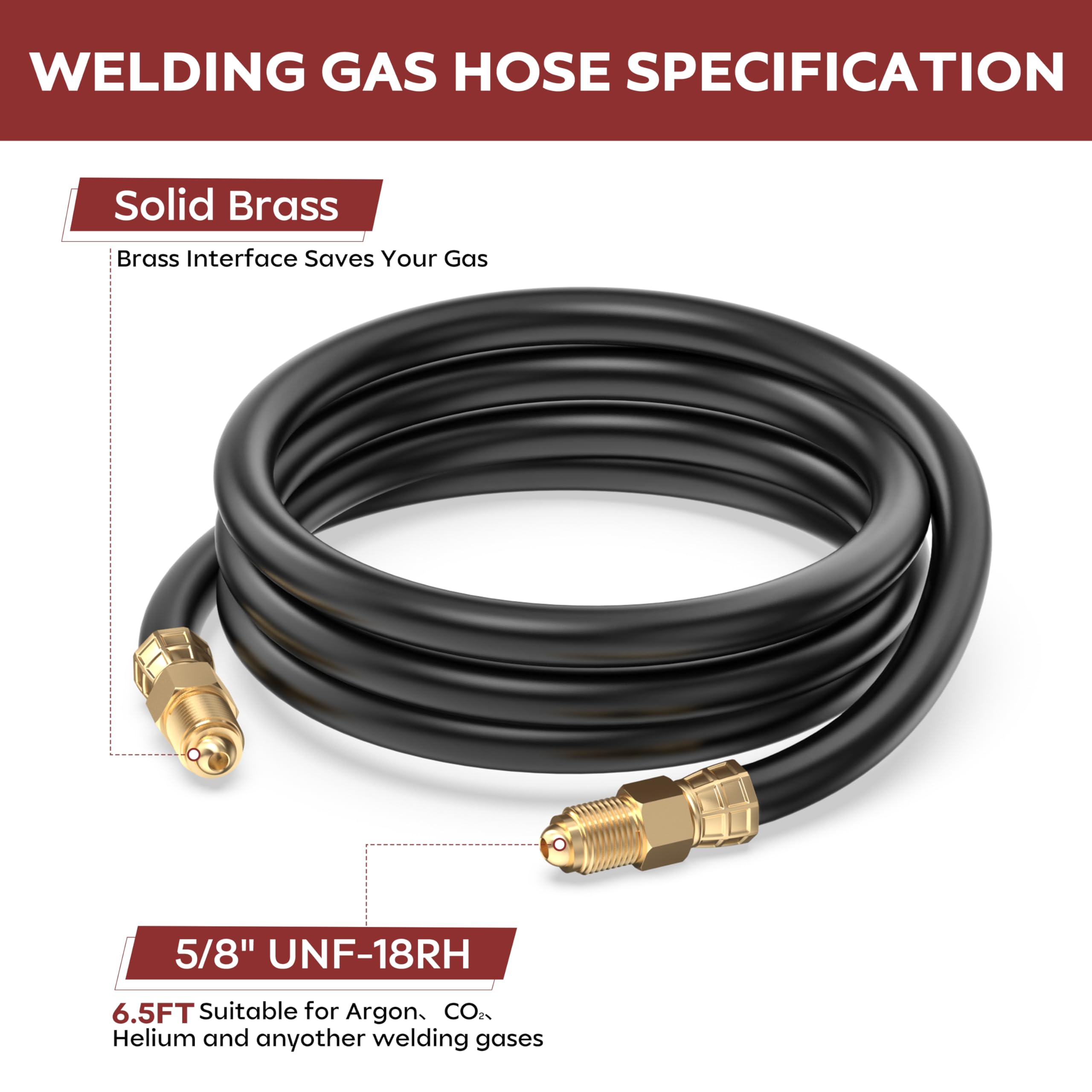 Snapklik.com : Hynade Extend Gas Hose, Argon CO2 Flow Meter Regulator ...