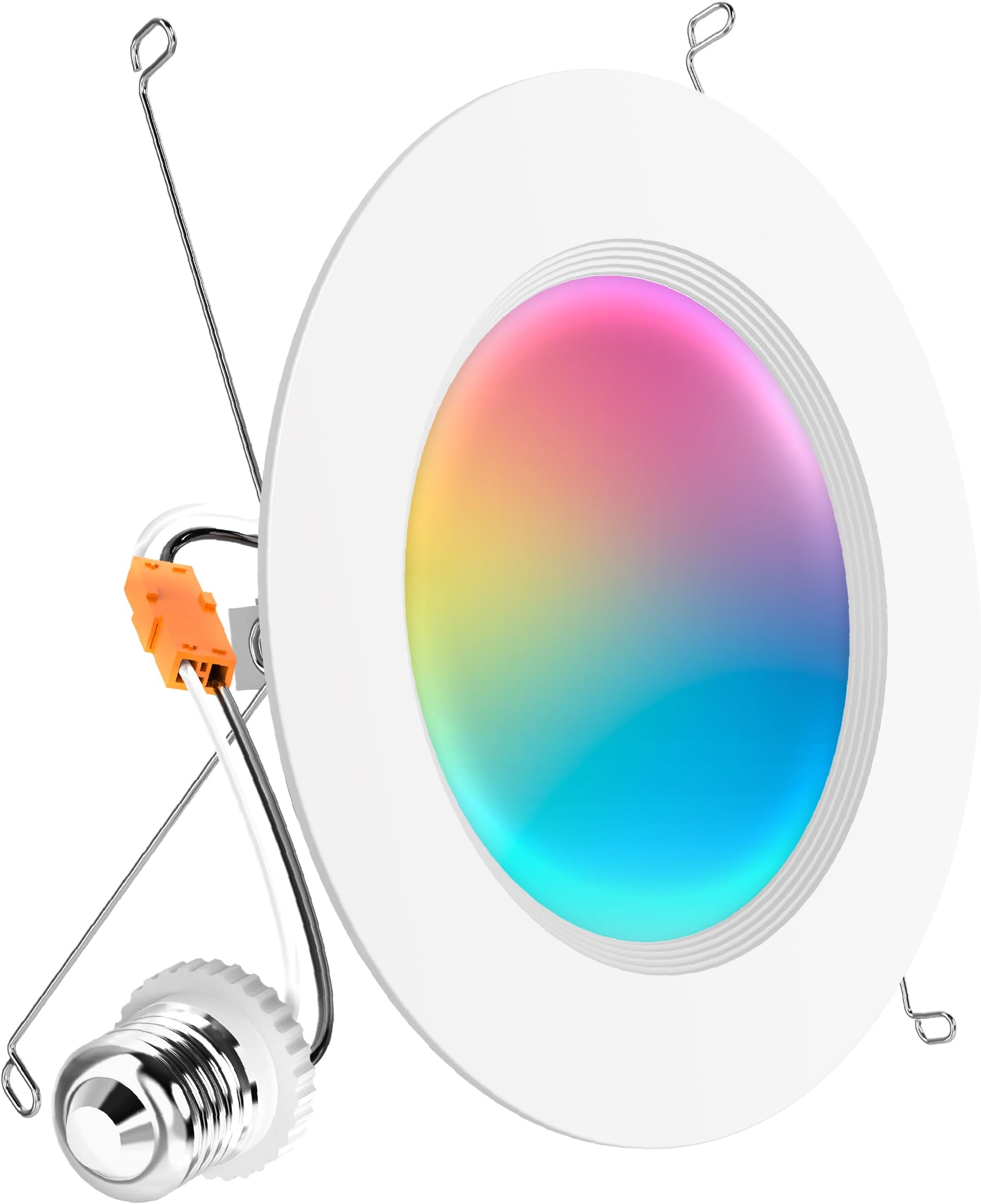 Sunco LED Recessed 6 Inch, Smart RGBW Color Changing Can Light, High ...