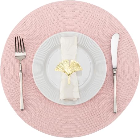 Winknowl Runde Platzsets 4er Set, Abwaschbar Tischmatten rutschfest ...