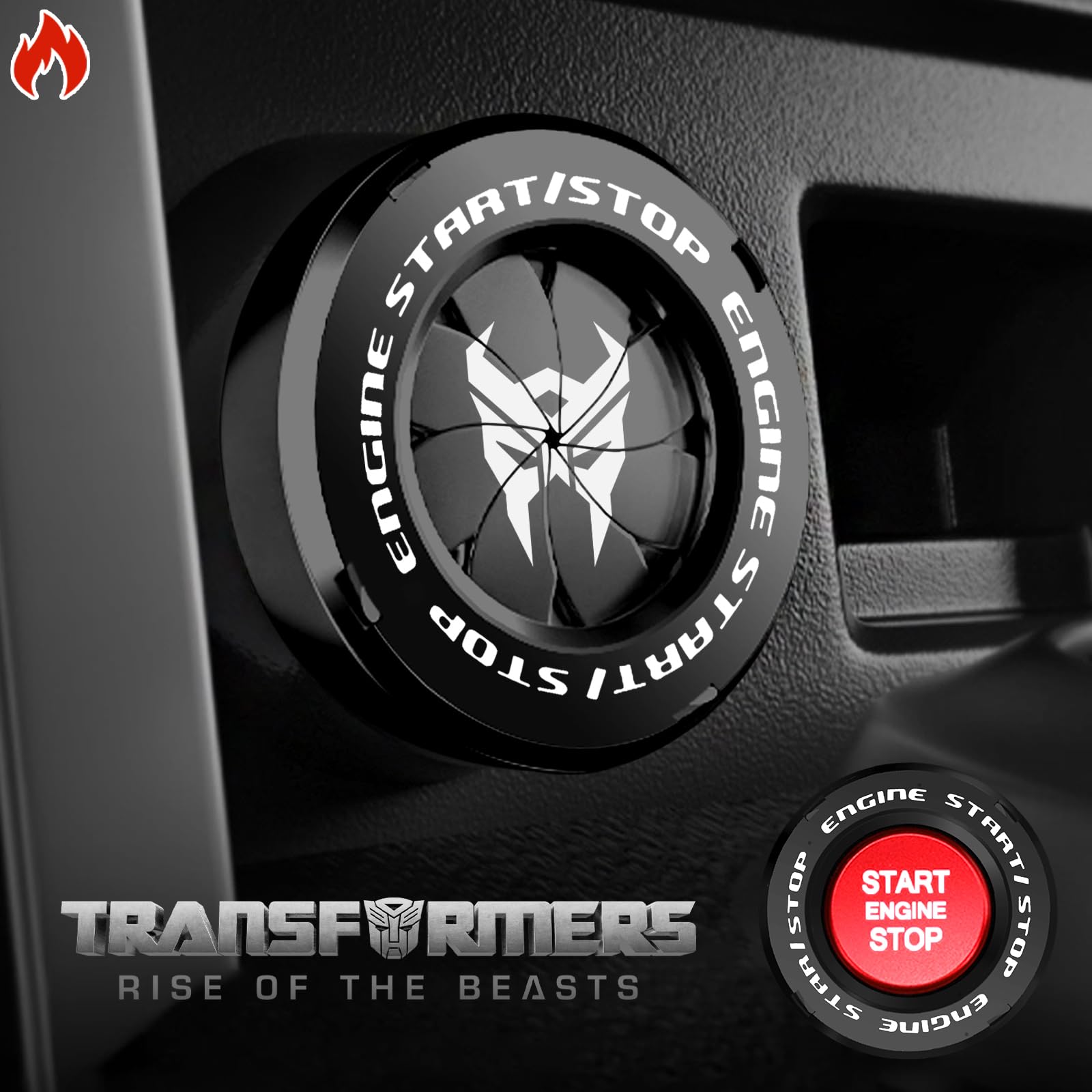 Snapklik.com : Terrorcons Rotary Push Start Button Cover, Transformers ...