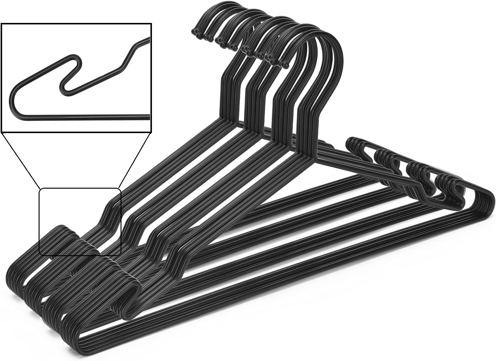 Amazon.com: Kabudar Metal Hangers Non-Slip Suit Coat Hangers Chrome and ...