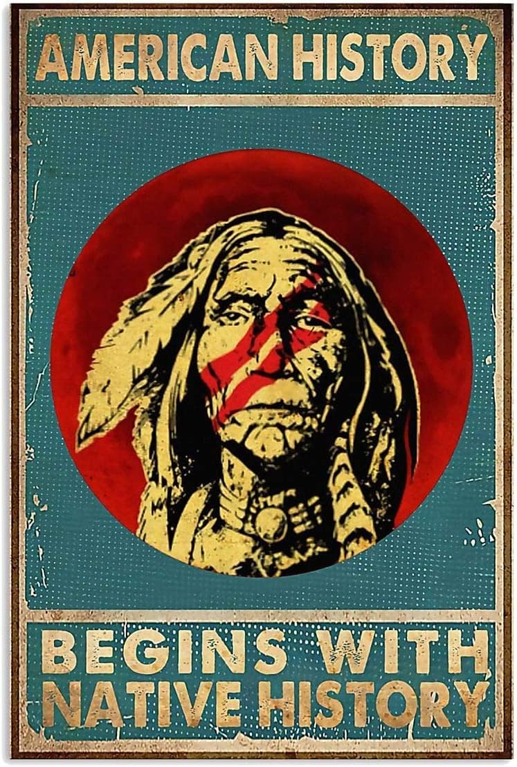 Amazon.com: Vintage Native american Print Homeland Security Native ...