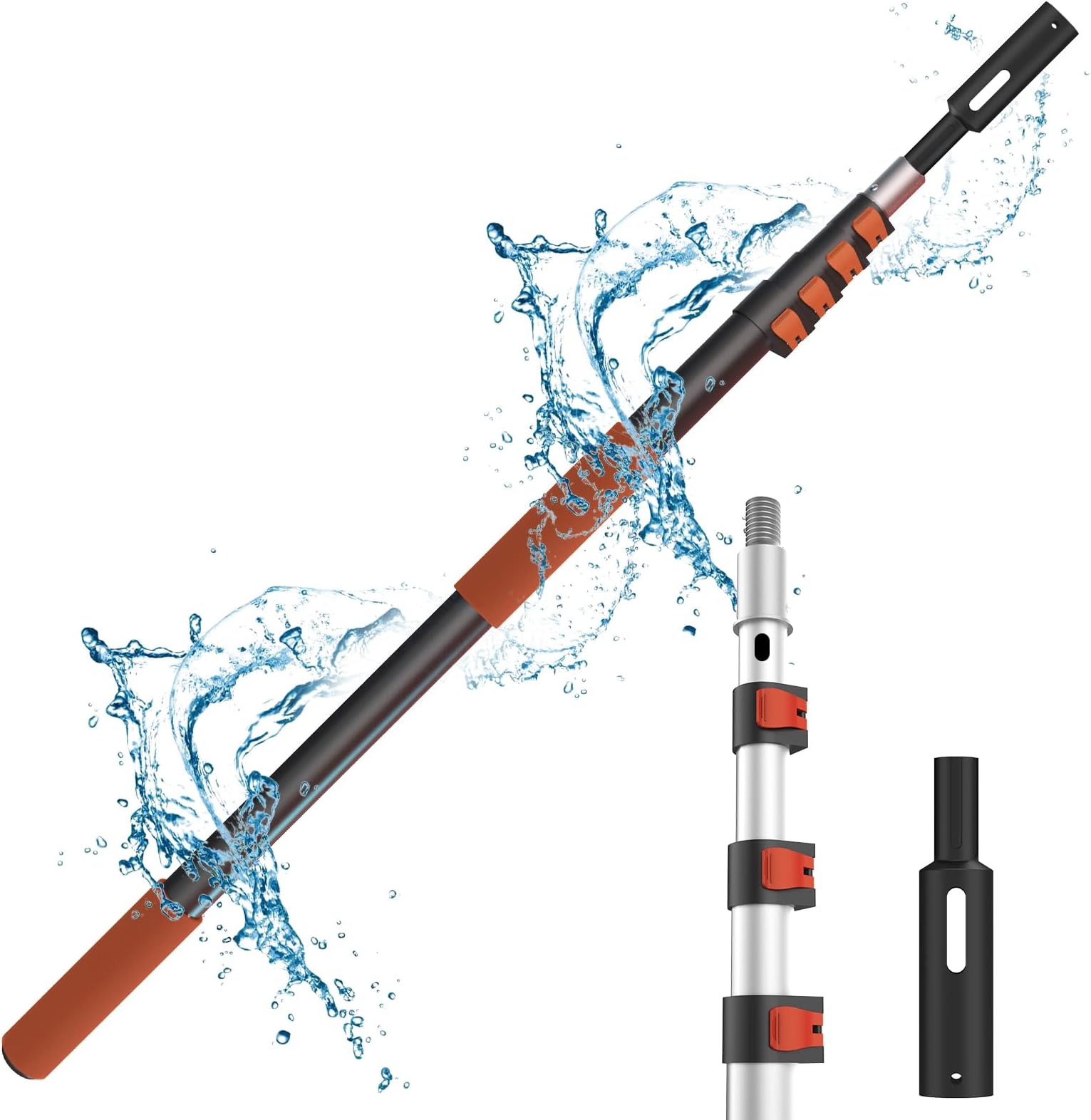 Amazon.com : Buyplus Pool Pole - 24 Foot Telescopic Extendable Swimming ...