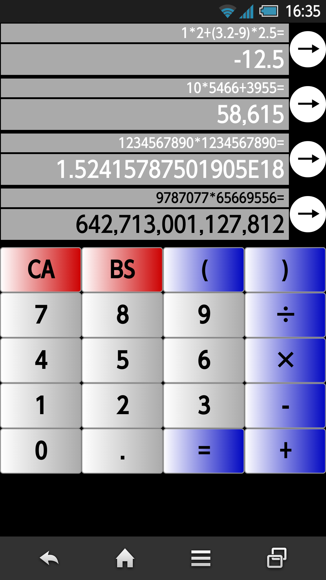 Calculator of multiple screen (Multiplex Calc) - App on Amazon Appstore