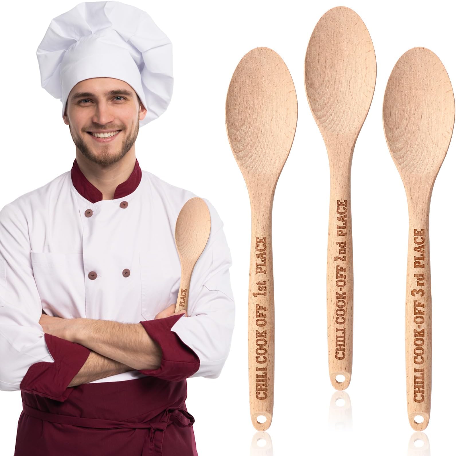 Amazon.com: Custom Engraved Bake Off Prizes 14in Wooden Spoons (Set of ...
