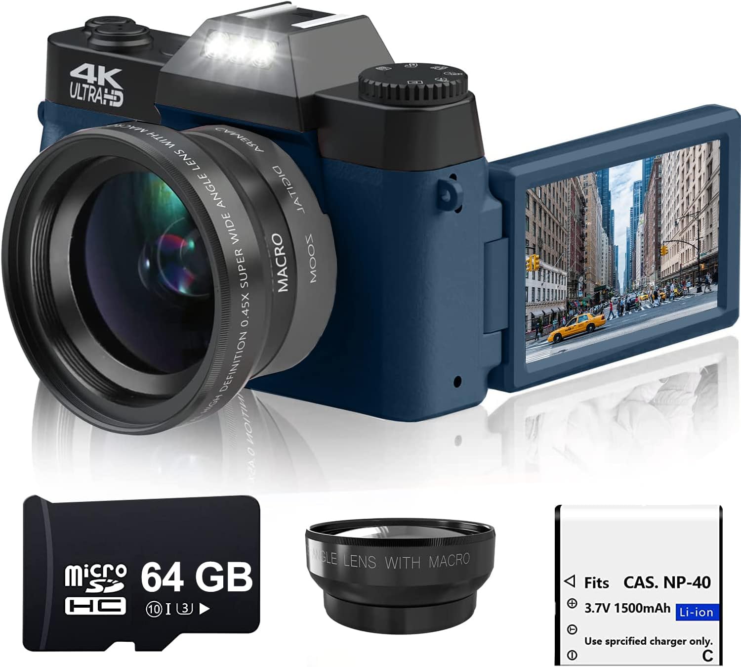Cámara Digital 5K para fotografía – WiFi 75MP cámaras de vlogging para ...