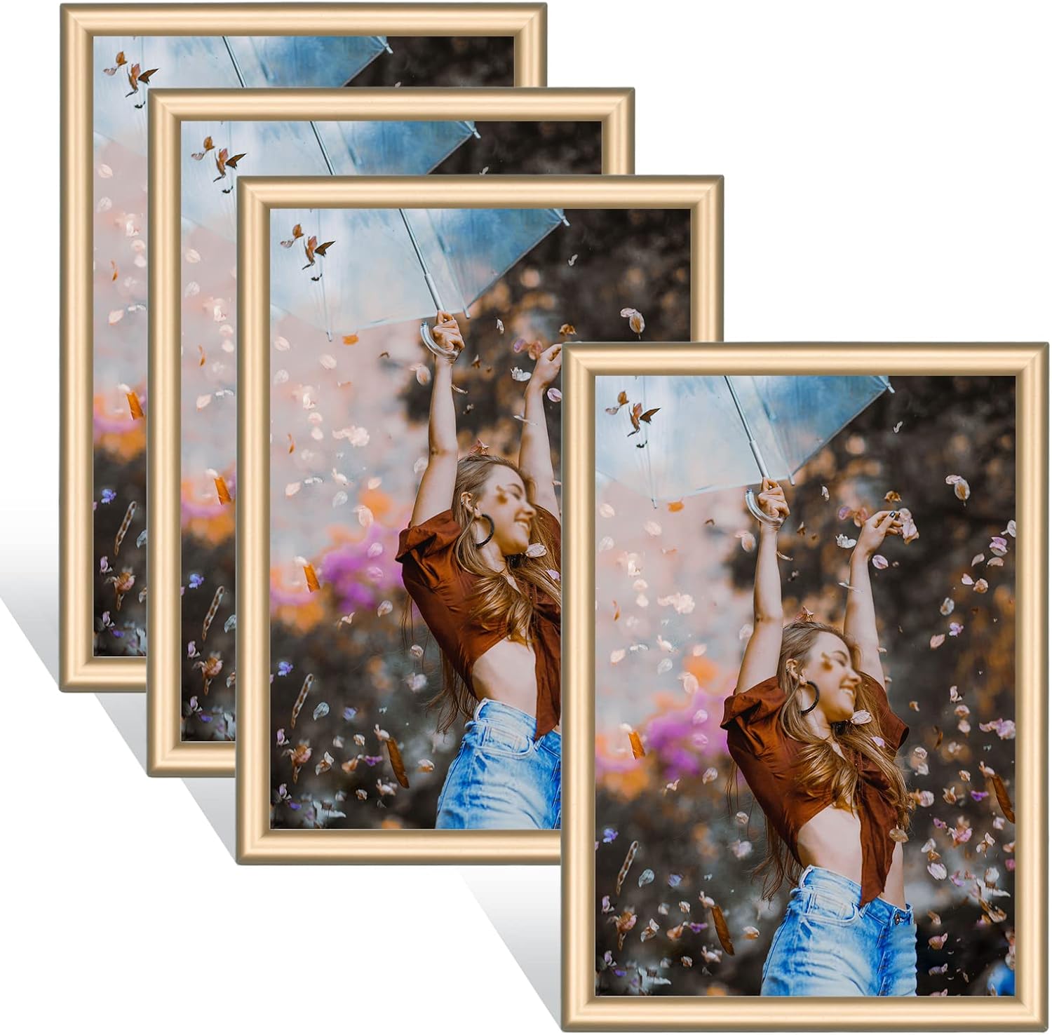 Amazon.com - Fkvat 3.5x5 Picture Frame Set of 4, Wallet Size Small ...