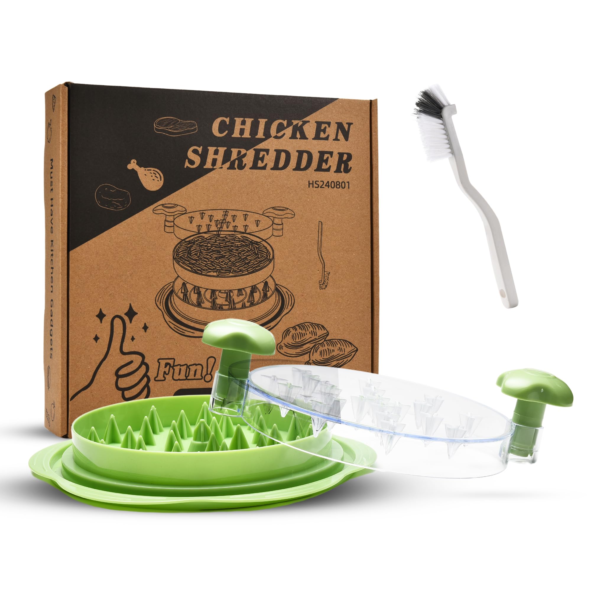 Amazon.com: B-SKIE Chicken Shredder Tool with Handles and Non-Skid Base ...