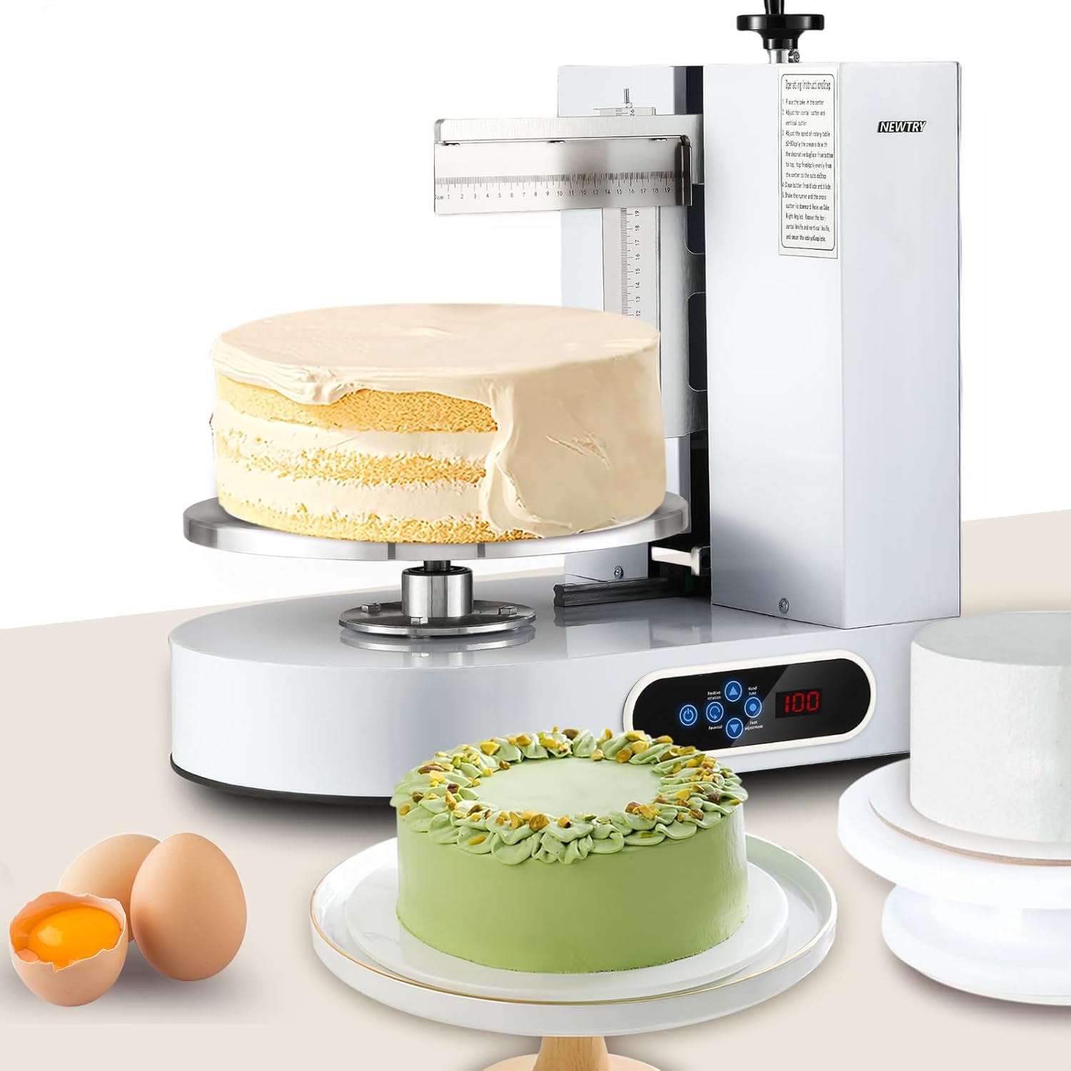 Amazon.com | NEWTRY Electric Cake Decorating Machine Semi Automatic ...