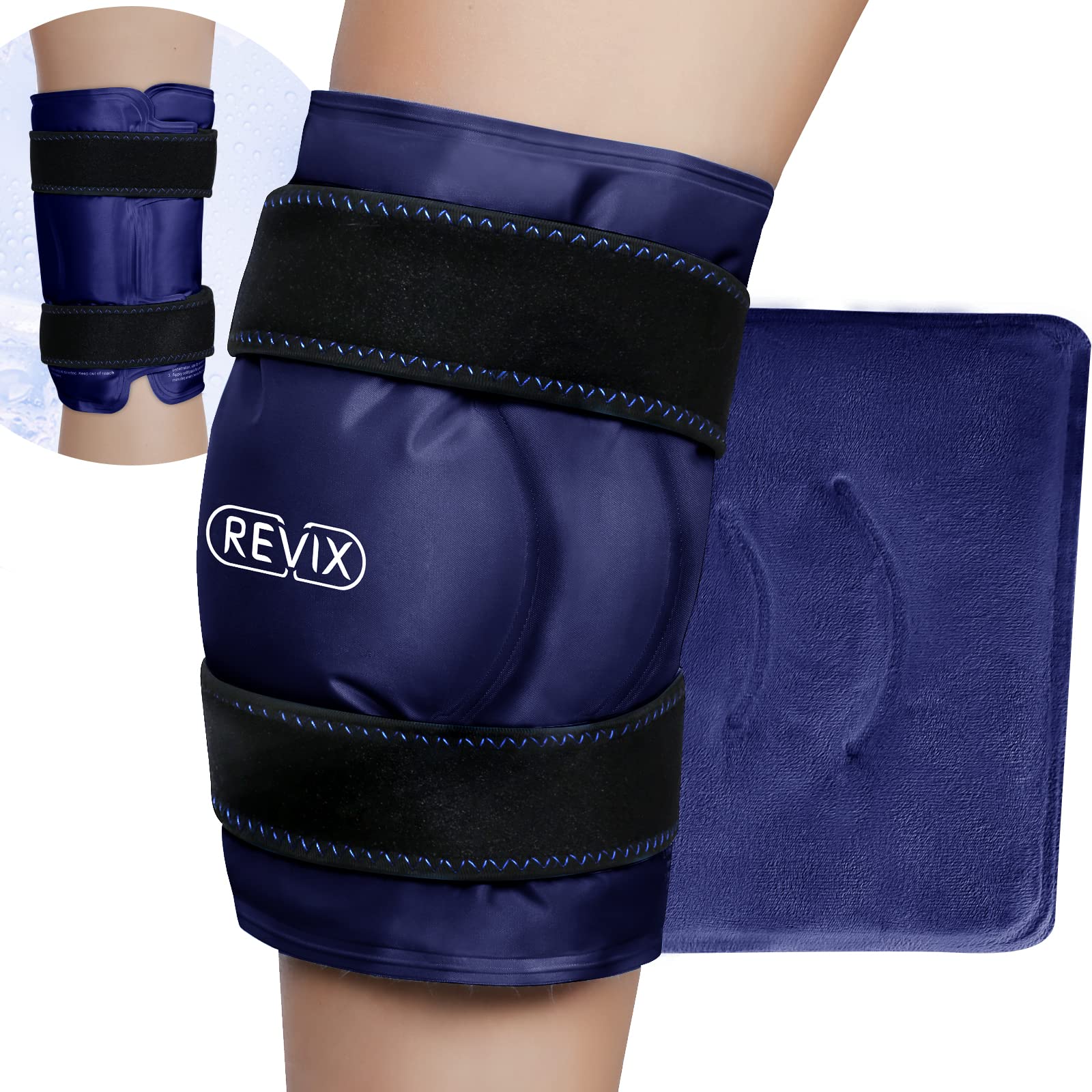 Buy REVIX XL Knee Ice Pack Wrap Around Entire Knee After Surgery, Gel ...