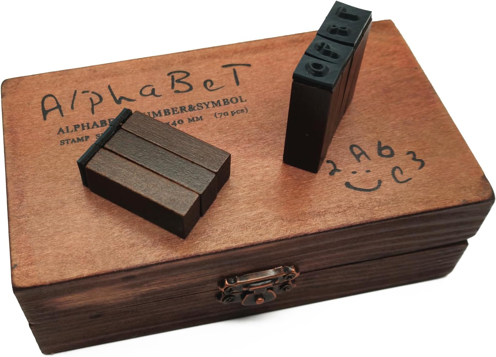 Amazon.com: KMIKE Alphabet Stamps Set 70pcs Letter Number Symbol ...