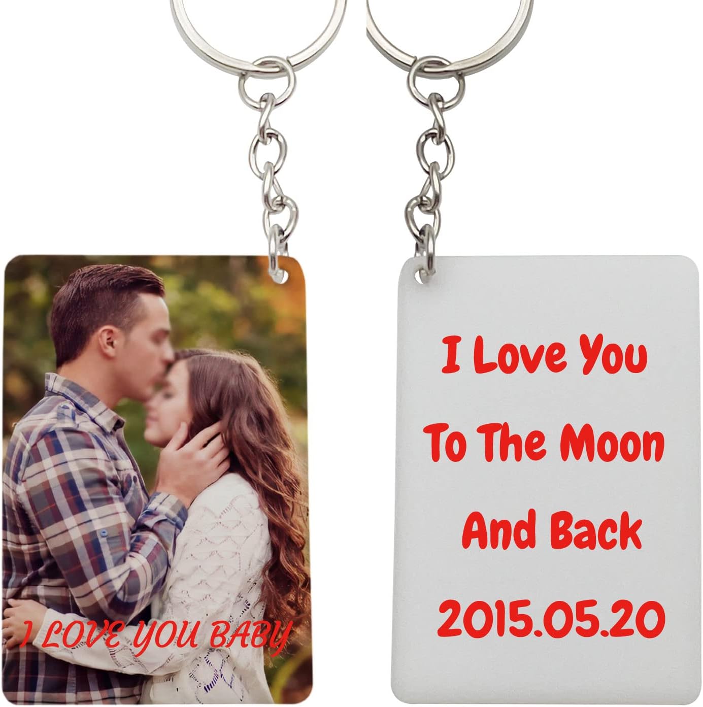 good goods 2 Side Colorful Personalized Custom Keychain Print Photo ...