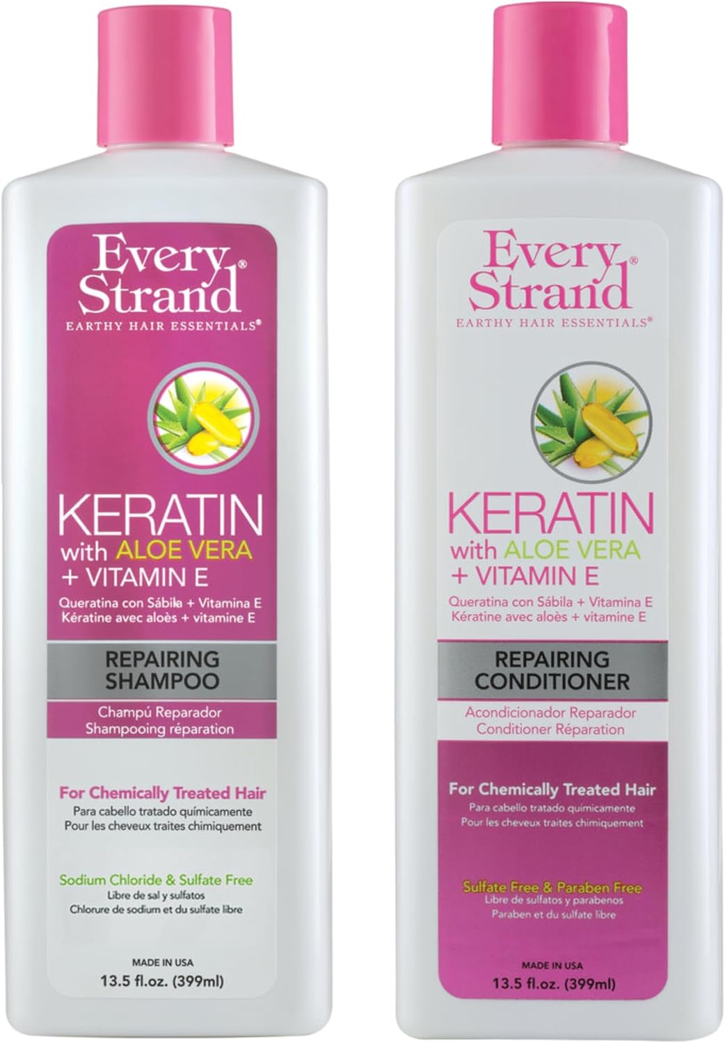 Every Strand Keratin with Aloe Vera + Vitamin E Repairing Shampoo And ...