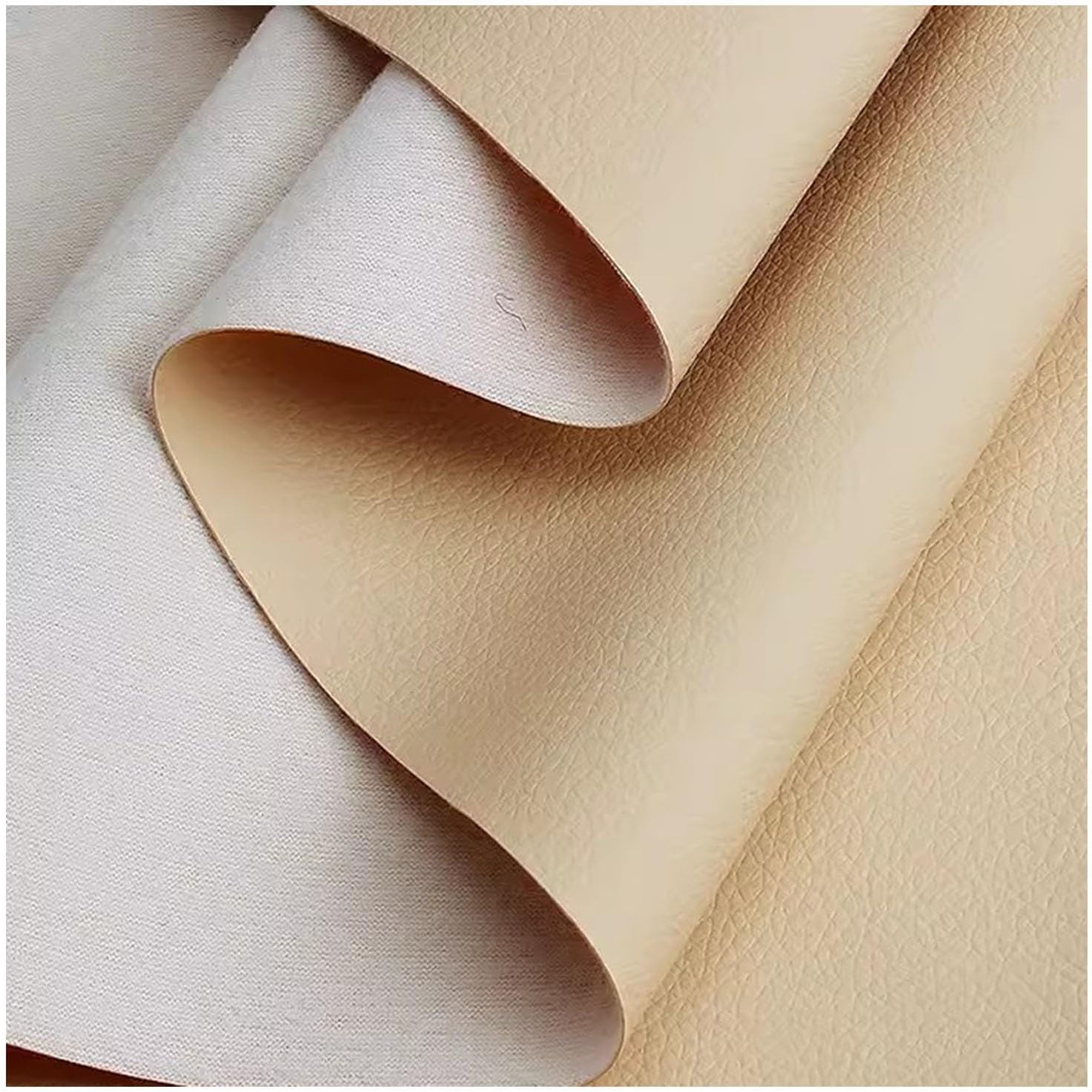 Amazon.com: Leather Fabric Soft Lychee Textured PU Leather Fabric ...