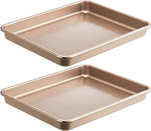 Amazon.com: HONGBAKE 2 Pack 11 x 9 Inch Toaster Oven Pans and Trays ...