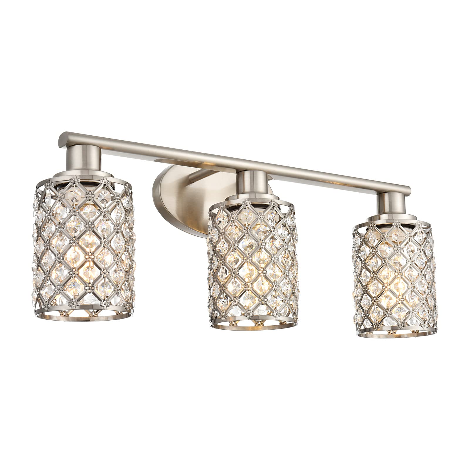 3 Light Bathroom Light Fixtures, Modern Farmhouse Vanity Light,Brushed ...