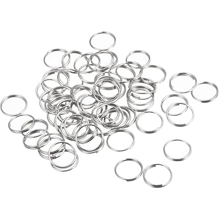 Amazon.com: uxcell Double Loops Split Rings, 10mm Small Round Key Ring ...