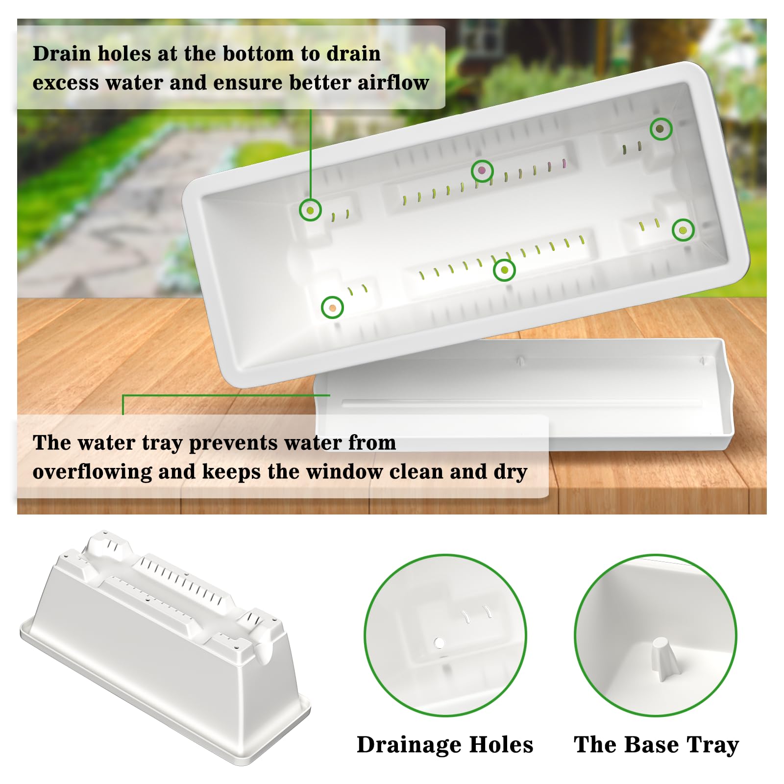 Snapklik.com : Planter Boxes For Domestic Gardening 8 Pcs, 17 Inch Long ...