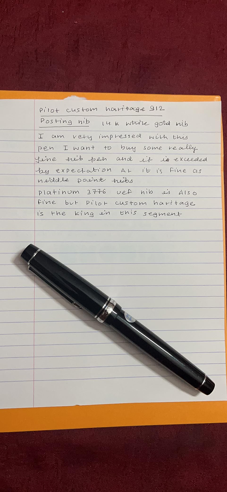 Pilot Fountain Pen Custom Heritage 912, Black Body, PO-Nib (FKVH-2MR-B ...