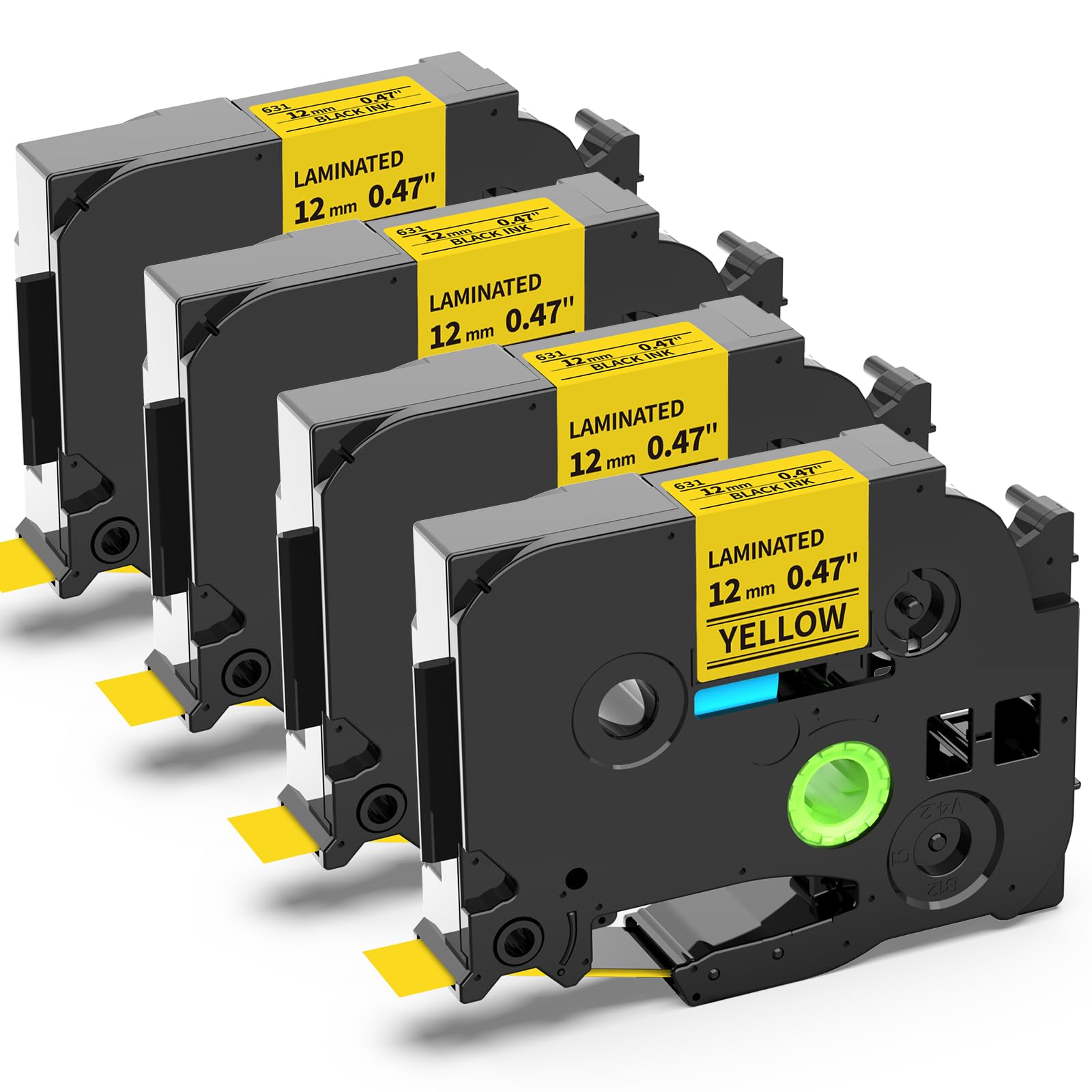 Amazon.com: Labelife 12mm Yellow Label Tape TZe-631 Replace for Brother ...