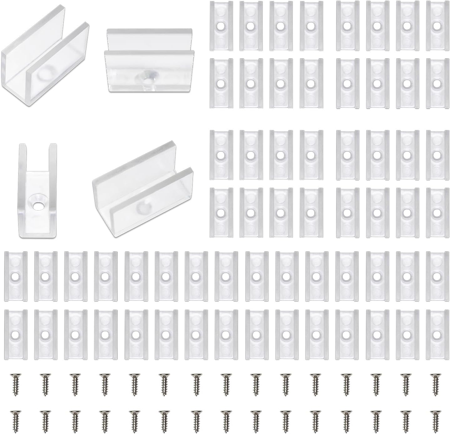 MMEEVT Neon Rope Light Mounting Brackets - 50PCS Accessories for 6x12mm ...