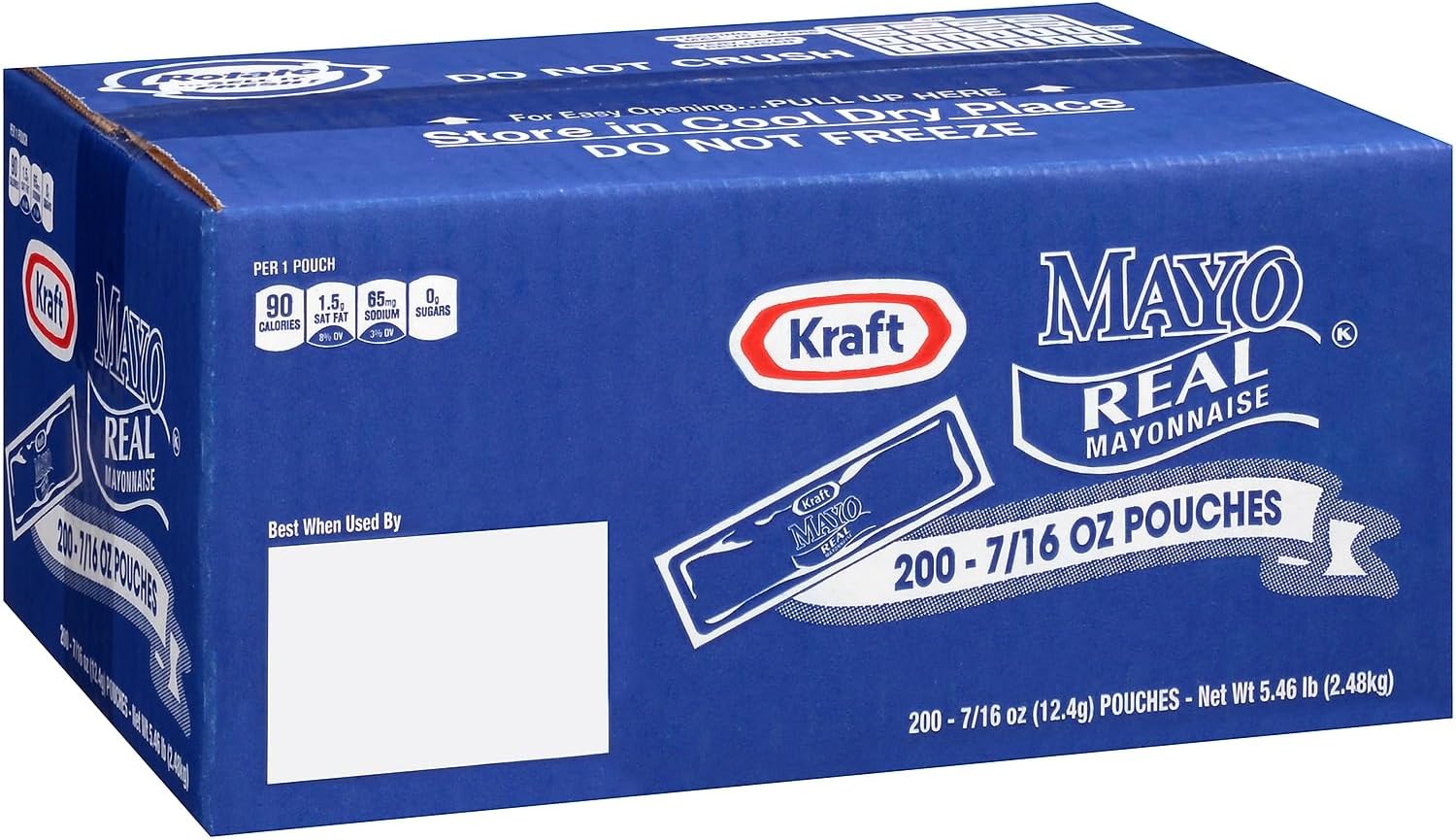 Amazon.com : Kraft Mayo Real Mayonnaise Single Serve Packets, 0.44 oz ...