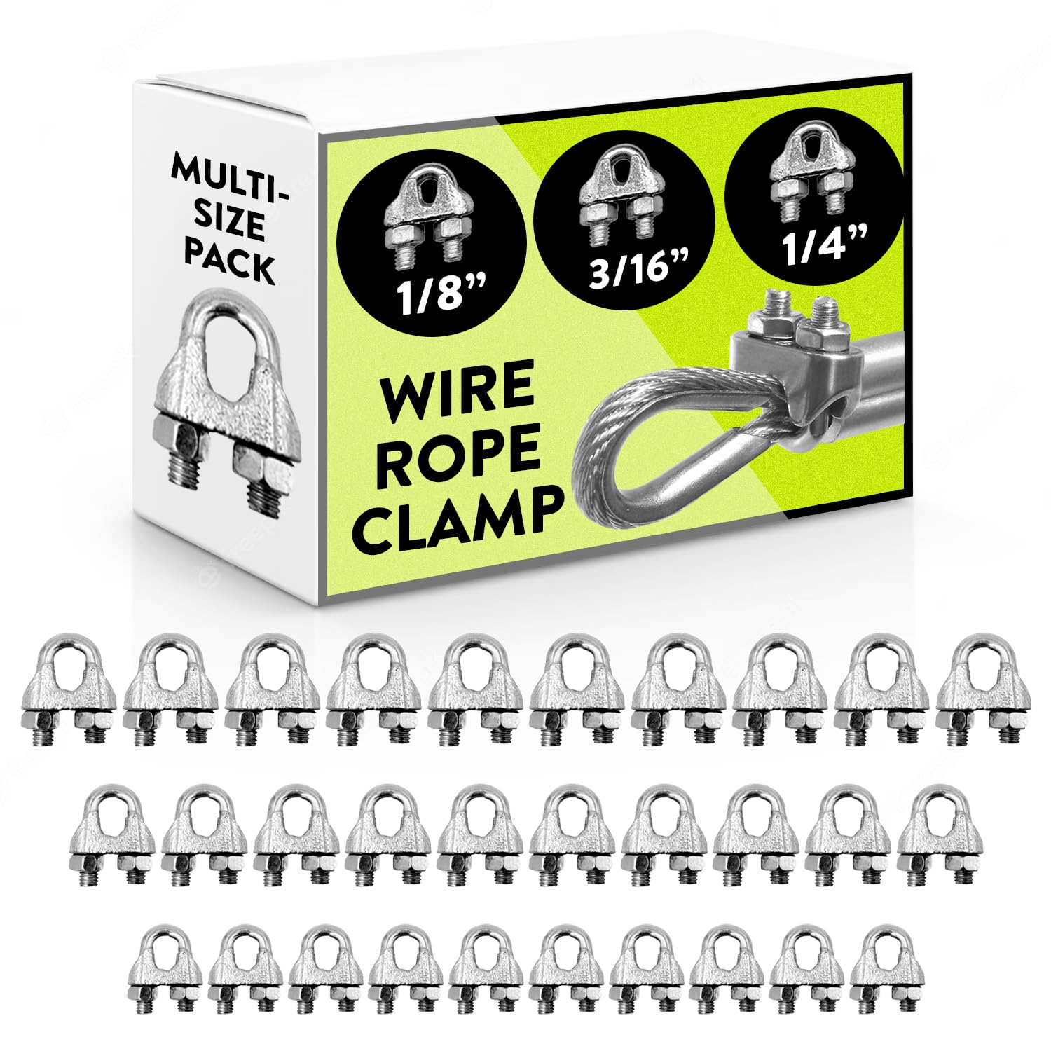 Kind Innovations Wire Rop Clamps Set 30-Pack : Amazon.in: Home Improvement