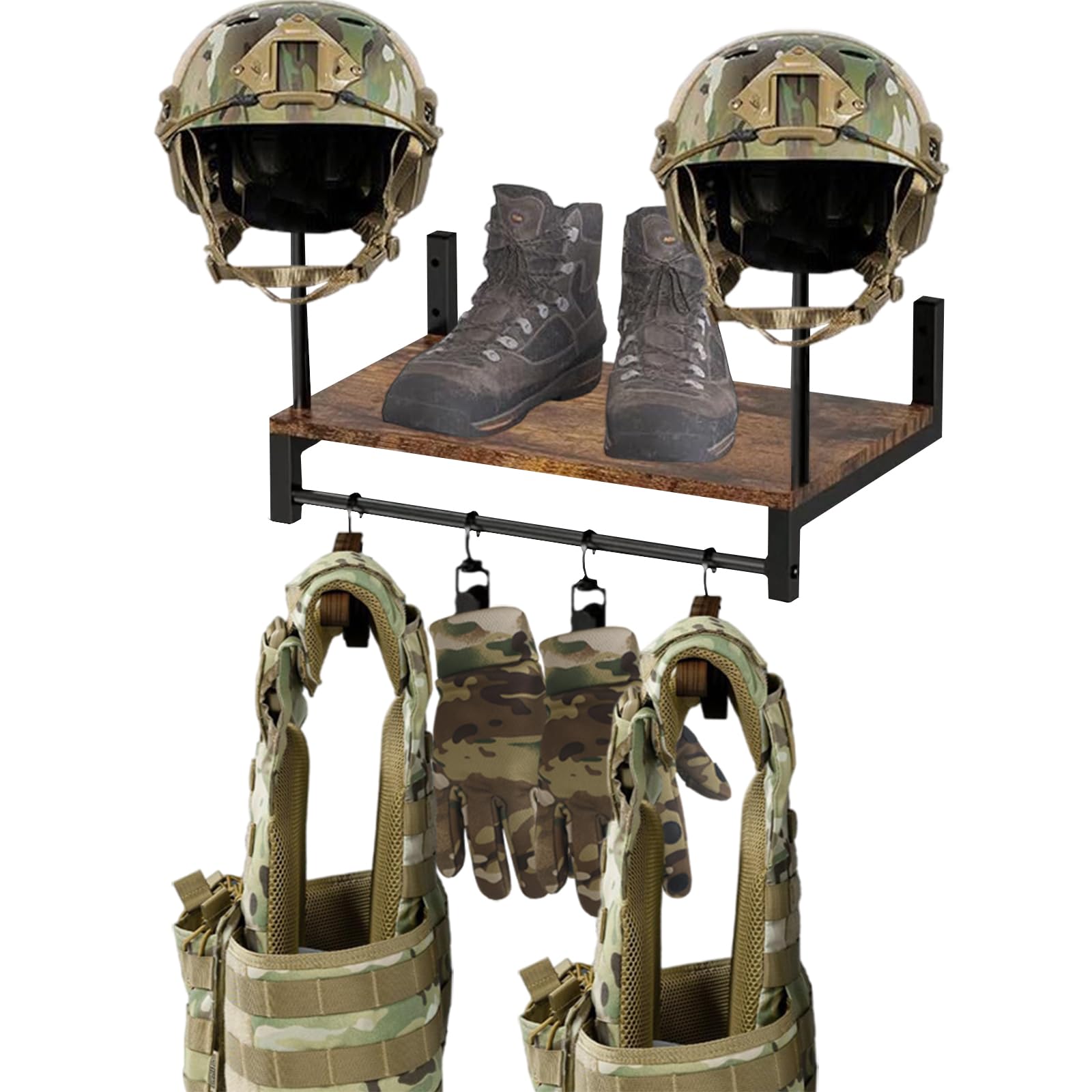 Belt Rack Heavy Duty Tactical Gear Wall Rack - Police Vest Hanger ...
