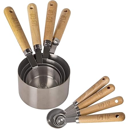 Amazon.com: Measuring Cups and Spoons Set Stainless Steel Measuring ...
