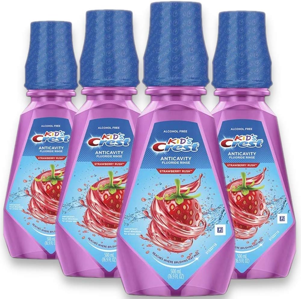 Amazon.com : Crest Kid's Anti Cavity Fluoride Mouthwash, Alcohol Free ...