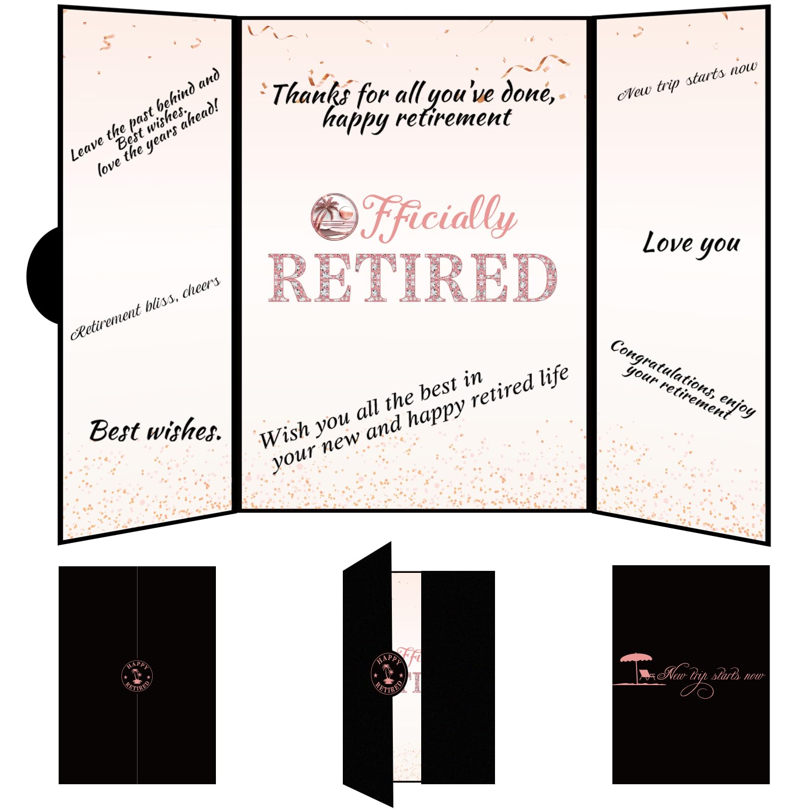 Amazon.com: Viogtmca Balck Pink Retirement Party Decorations Large ...