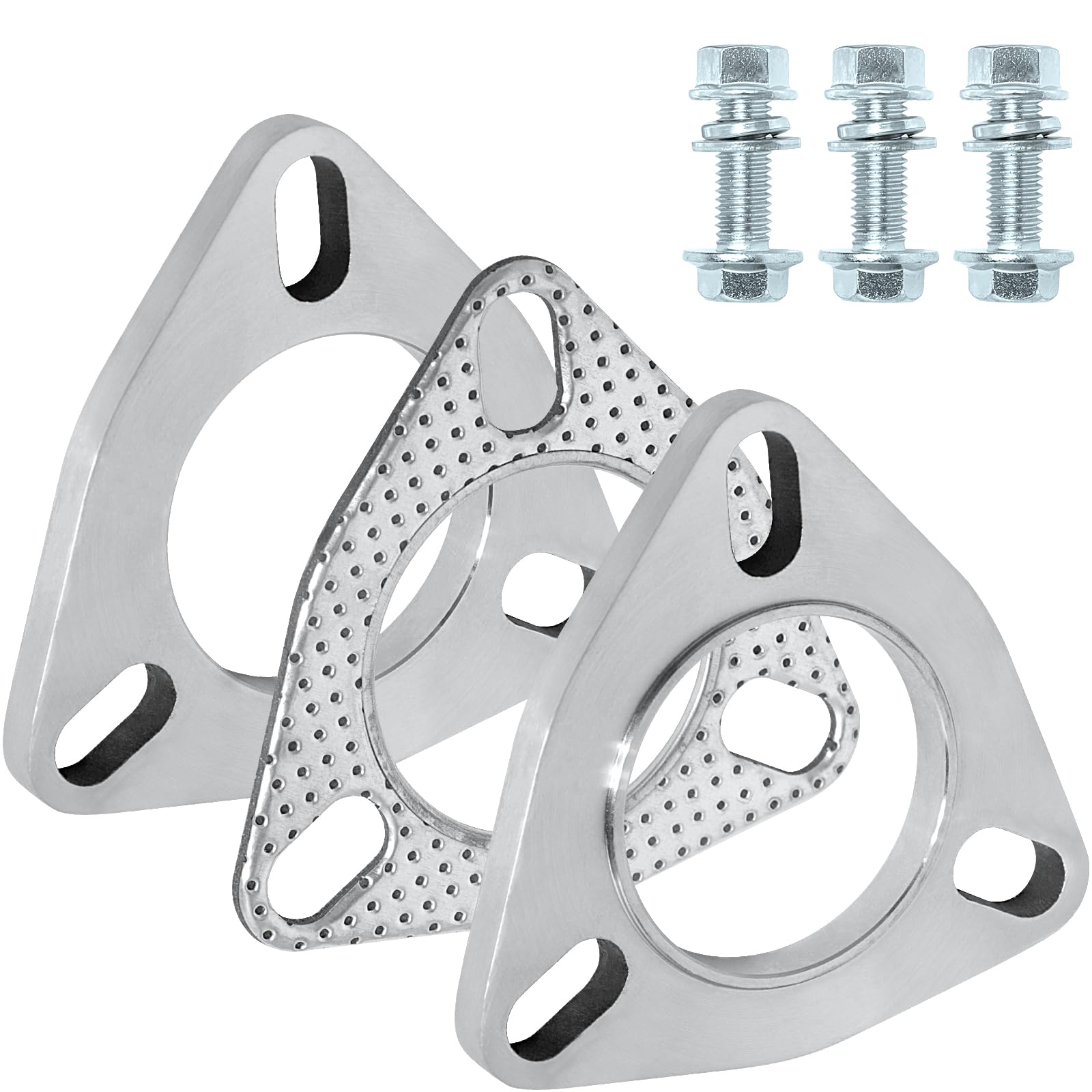 Snapklik.com : PALOZO Exhaust Flange Connection Kit Stainless Steel, 3 ...
