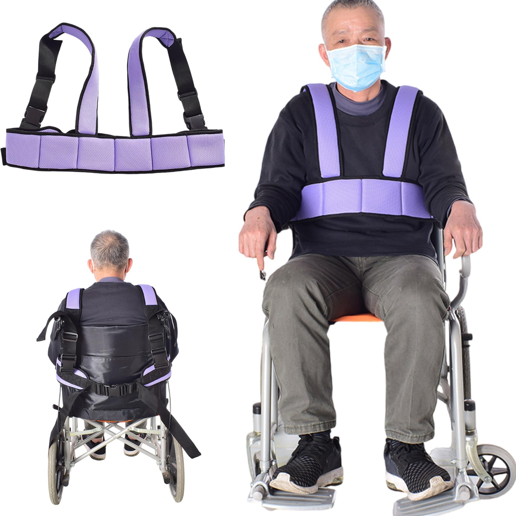 Amazon.com: AUSTYLCO Wheelchair Harness for Adults,Wheelchair Seat Belt ...
